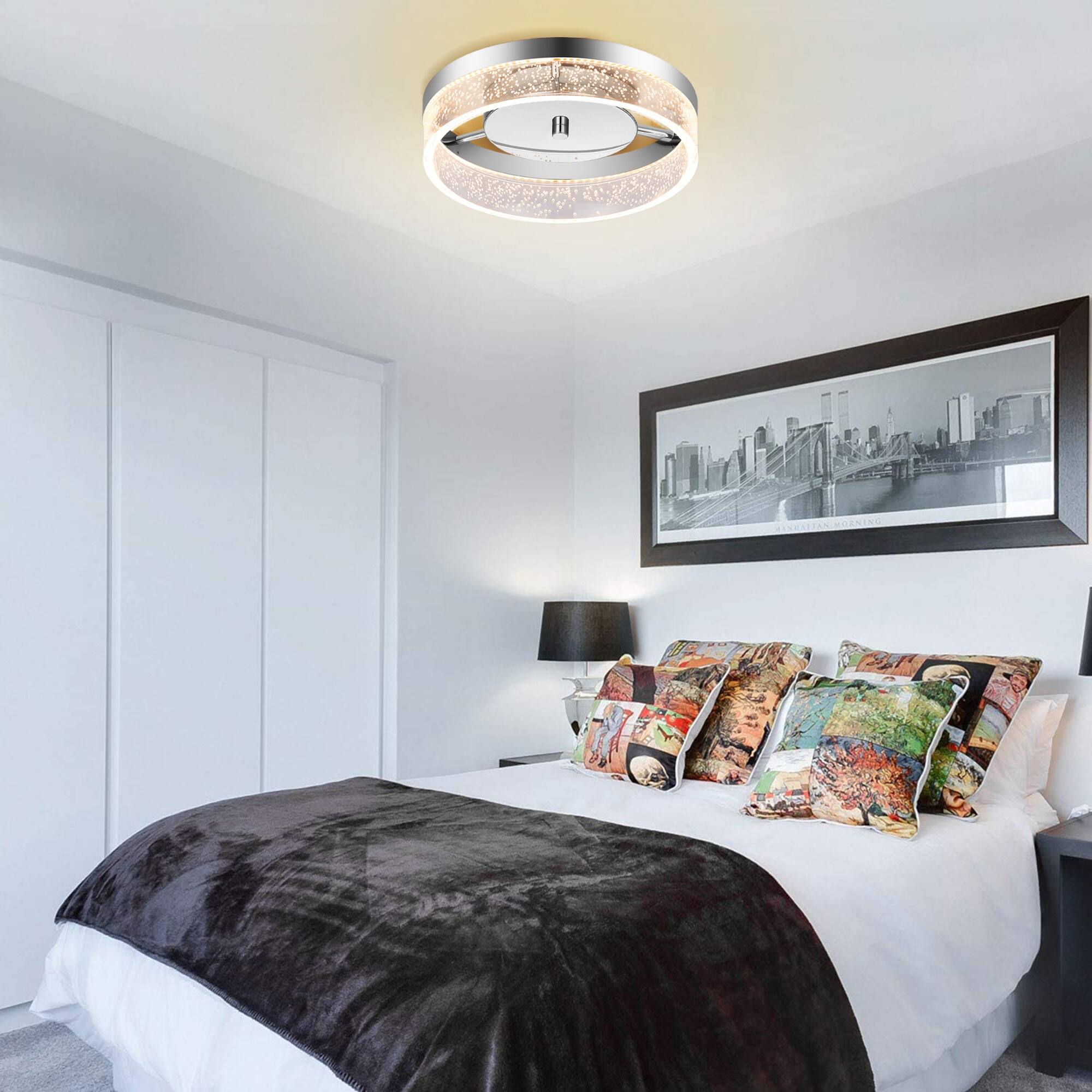 Dimmable Metal LED Ceiling Light Flush Mount 3000K Warm White - On Sale ...