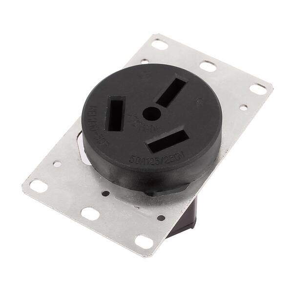 NEMA 10-50R Range Receptacle 50A 125/250V Flush Mount Black US standard ...