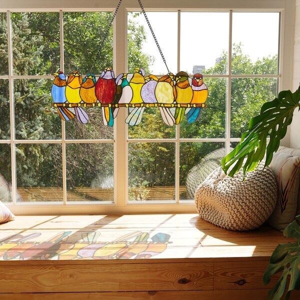 River of Goods Cardinal River of Goods Multicolored Stained Glass ...