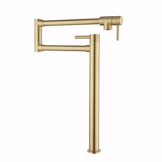 Dual Handle Folding Pot Filler Faucet with Extension - Bed Bath ...