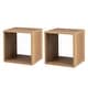 Costway 2 PCS Wood Stackable Storage Cube 2-tier Narrow Bookshelf - See Details - Bed Bath ...