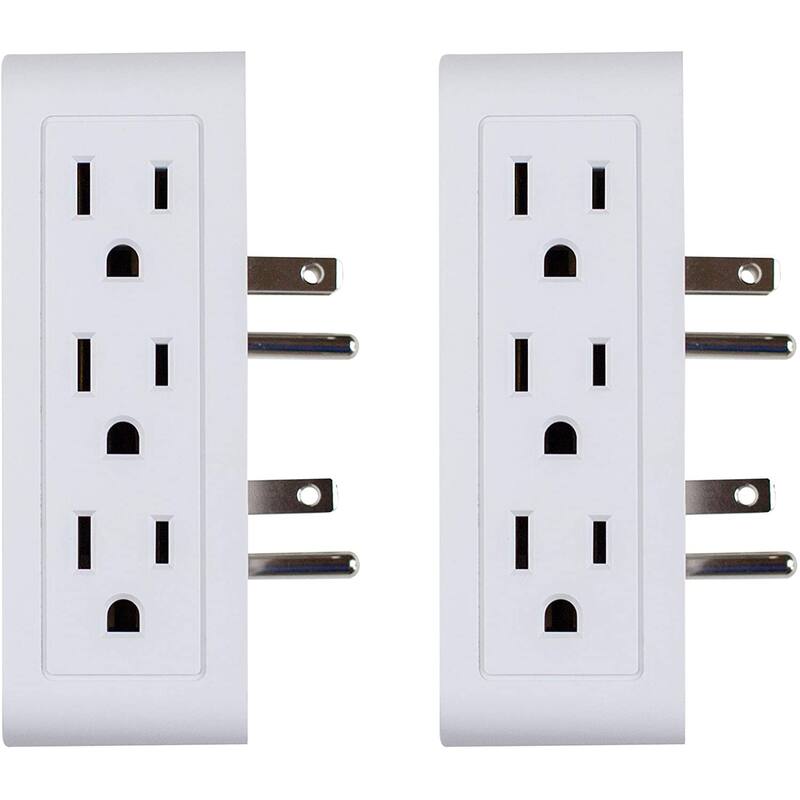 Ideaworks Set of 2- Slim Multi Plug Outlets - Overstock - 31576788