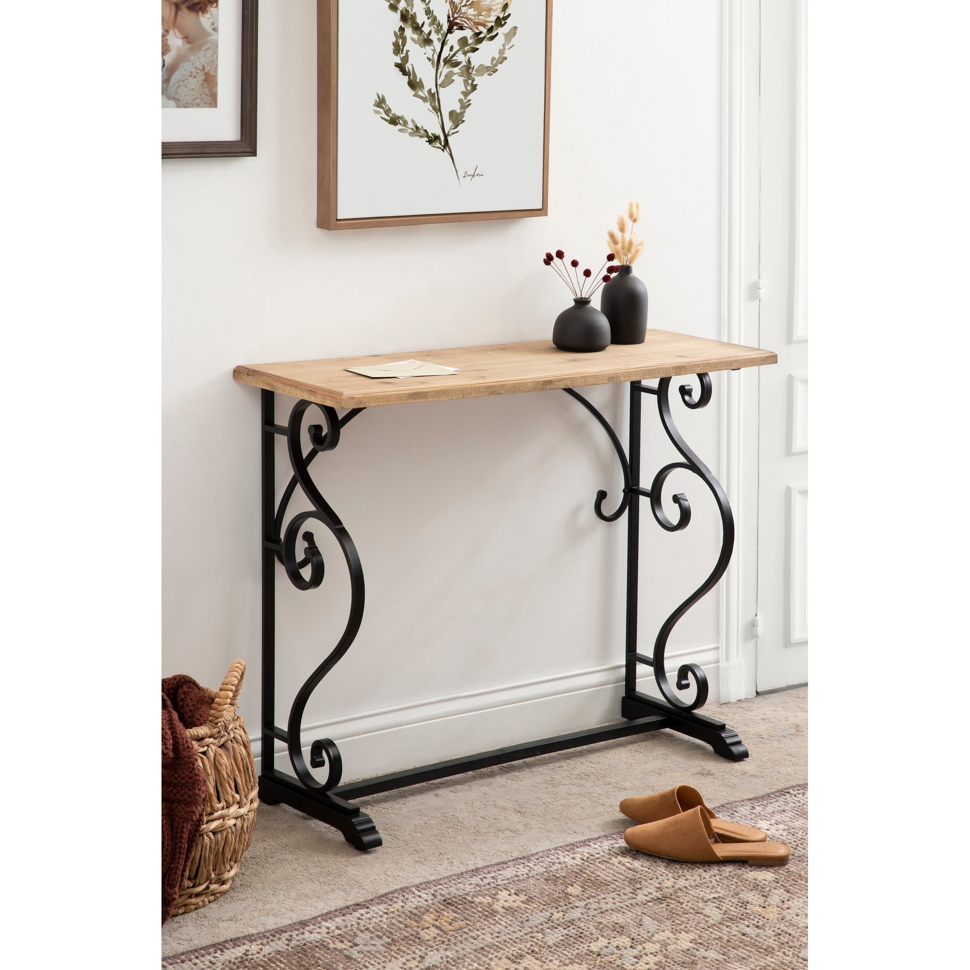 Kate and Laurel Travere Wood/Metal Console Table - 42x16x30 - On Sale ...