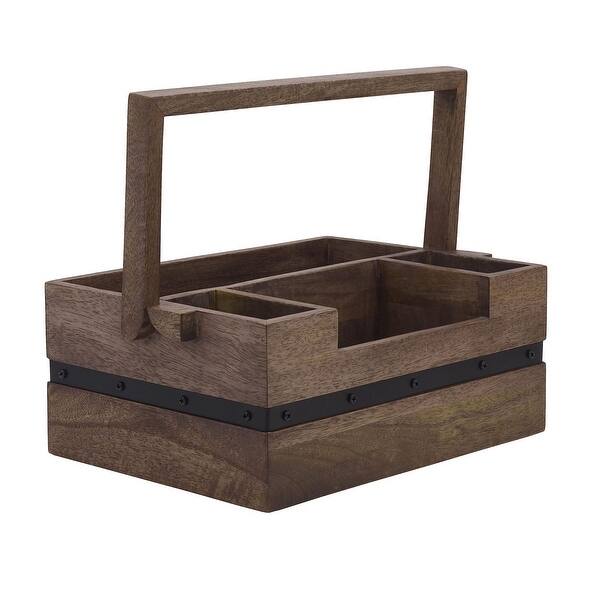 Mikasa Mango Wood Dinner Caddy - 12 x 9 x 5.25 in - Bed Bath & Beyond ...