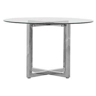 Amalfi 48" Glass Round Table - Bed Bath & Beyond - 32651412