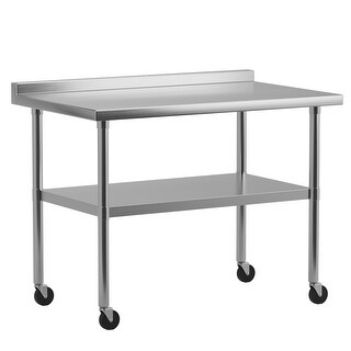 Heavy-Duty Stainless Steel Work Table for Commercial Kitchen - Bed Bath ...