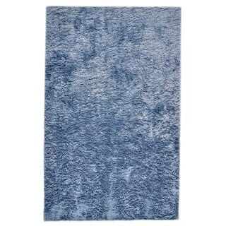 Freya Plush Shag Rug with Metallic Sheen, Light Blue, Area Rug - 5' x 8 ...