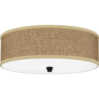 Boho Modern Wash White Wood Beaded Flush Mount Ceiling Light 3-Light ...