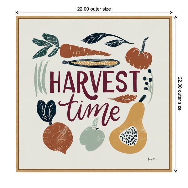 Harvest Lettering I by Becky Thorns Canvas Art Framed - Sylvie Maple ...
