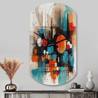 Orange Abstracted Geometric Explorations III - Abstract Geometric Wall ...