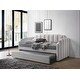 Peridot Twin Daybed witn Trundle, Horizontal Tufting, Nailhead Trim and ...