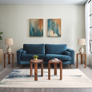 Sagebrook Home Neutral Modern Set of Four 20"H Brown Mango Wood ...