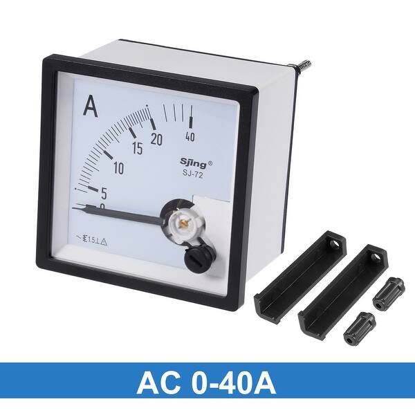 AC 0-40A Analog Panel Ammeter Gauge Ampere Current Meter SJ-72 1.5% ...