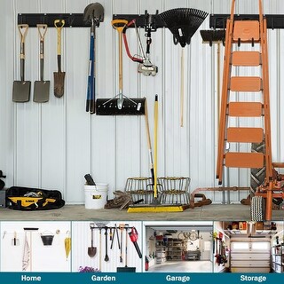 Garage Tool Organizer Wall Mount, 14 PCS Tool Storage Rack with 11 ...