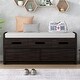 Rustic Storage Bench Shoe Bench with 2 Drawers and 3 False Drawers at ...
