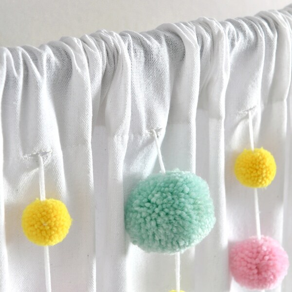Lush Decor Boho Pom Pom Tassel Linen Window Curtain Panel Single On Sale Bed Bath Beyond 32855793
