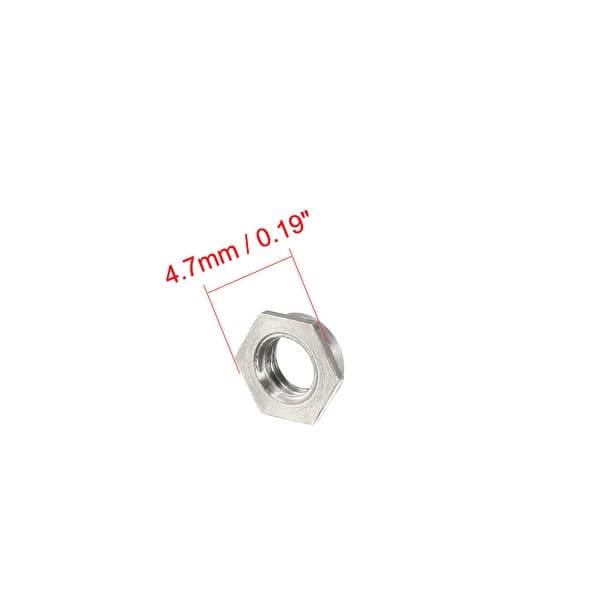 M3 x 0.5mm Pitch Hex Head Carbon Steel Blind Hole Nuts FS-M3-1 25Pcs ...