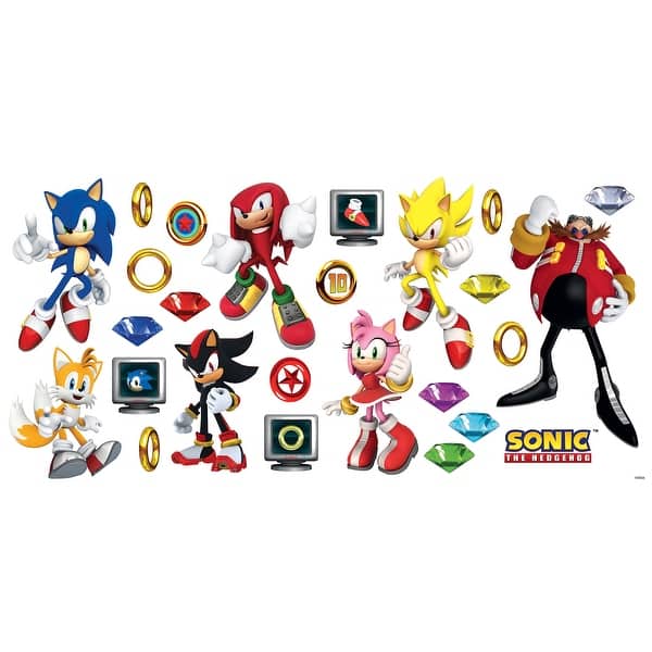 Sonic The Hedgehog Characters Wall Decals - Bed Bath & Beyond - 43333464