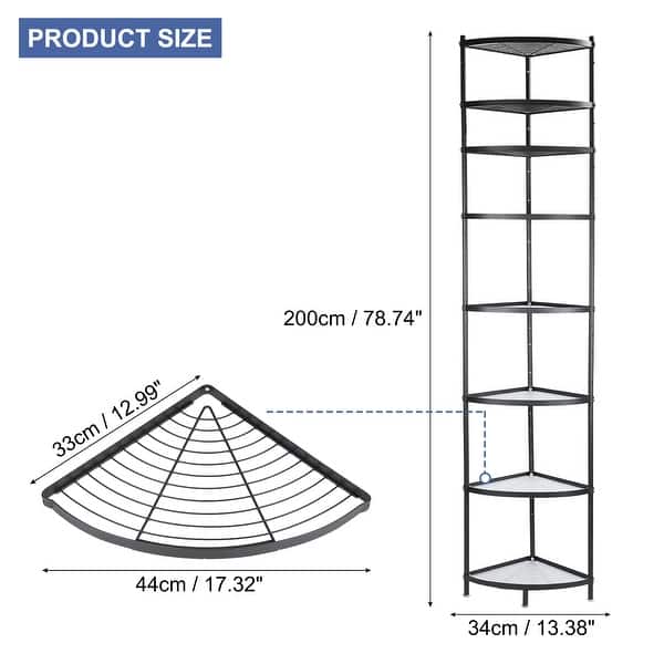 8-Tier Cookware Stand Multi-Layer Pot Rack Corner Shelf Rack for Pans ...