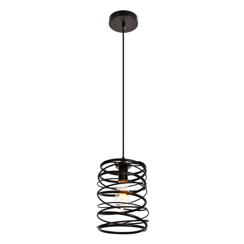 Hopper Collection Pendant D7.9 H11.8 Lt:1 Black Finish - Overstock ...