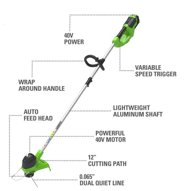 40V string trimmer/blade blower combination - Overstock - 37610869