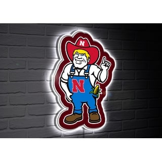 University of Nebraska College Mascot Plug-In LED Lighted Sign - Bed ...