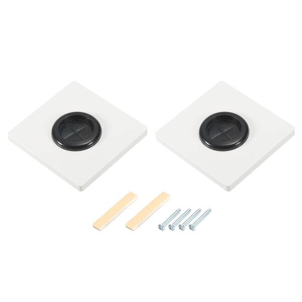 Grommet Wall Plate PC with 1.2 Inch Rubber Cable Pass Through White 2 ...