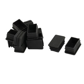 Dorm Plastic Floor Protector Bung Tube Insert Black 36mm x 23mm 12 Pcs ...