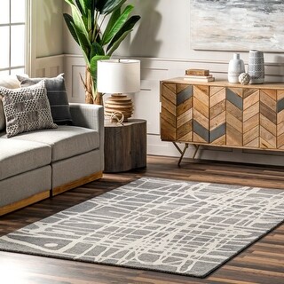 Nuloom Carlene Contemporary Scribble Wool Area Rug - Bed Bath & Beyond ...