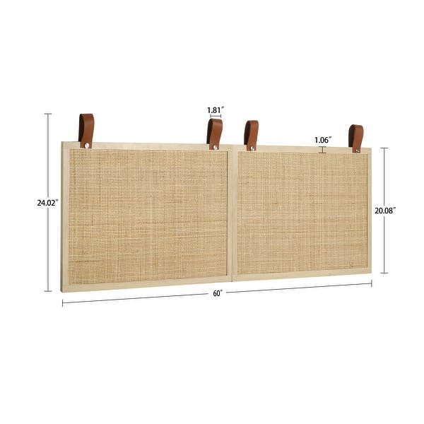 Natural Rattan Decorative Panel Wall-Mounted Headboard - Bed Bath ...