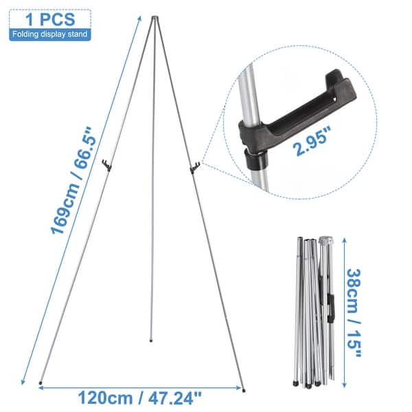 Folding Display Easel Stand 66 inch Length Adjustable Display Easel ...