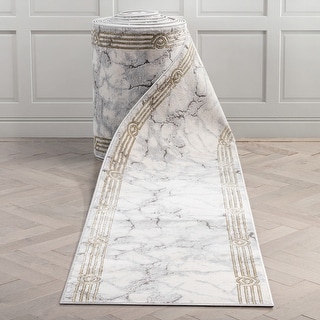 Custom Size Runner Fairmont Huntington Glam Marble Border Stair Rug ...