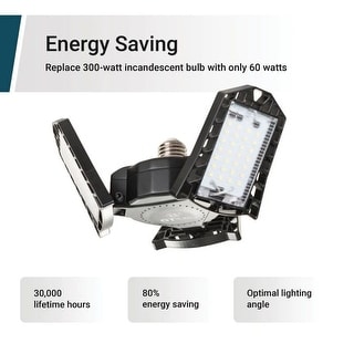 HOMLUX 6000 Lumen LED 3-Panel Bulb E26 60W 5K - Bed Bath & Beyond ...