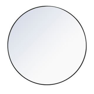 Strick & Bolton Prine 48-inch Metal Frame Round Mirror - Bed Bath ...