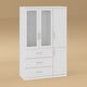 74.8"H Modular Armoire&Wardrobe Storage Closet Cabinet Organizer White ...