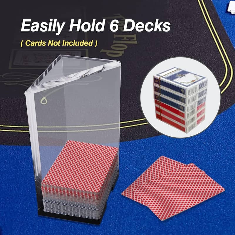 GSE™ 6-Deck Acrylic Blackjack Discard Tray, Casino Grade Discard Holder ...
