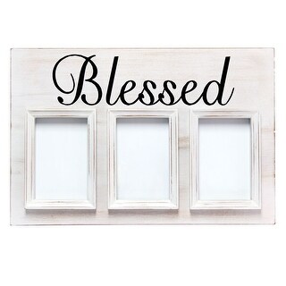 "Blessed" 3 Photo Collage Picture Frame For 12" x 18" White and Black ...