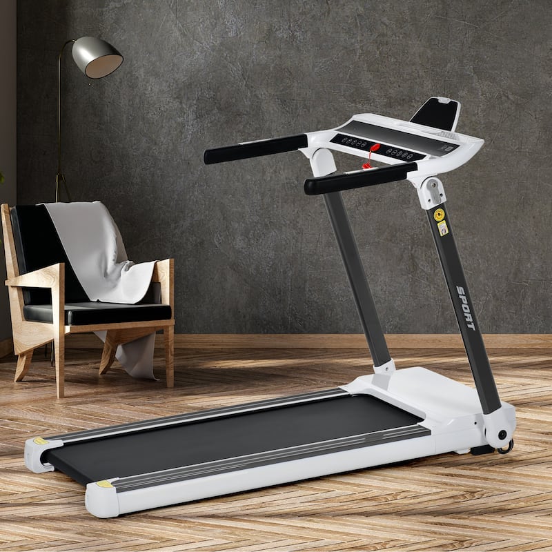 Folding Electric 3.5HP Treadmill Medium Running Machine Motorised Gym ...