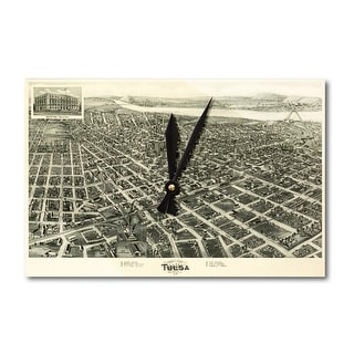 Tulsa, Oklahoma - (1918) - Panoramic Map (Acrylic Wall Clock) - Acrylic ...