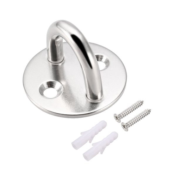 Stainless Steel Ceiling Hook Pad Eye Plate Hardware 50mmX34mm - Silver ...