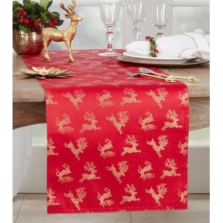 Reindeer Design Holiday Table Runner - 16"x72" - Bed Bath & Beyond ...