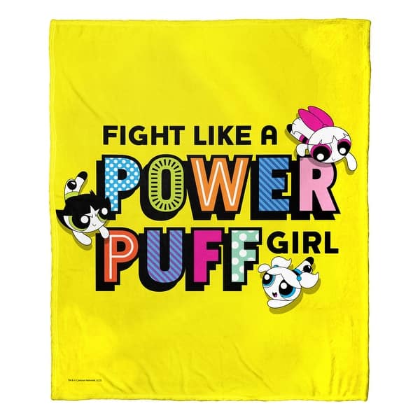 Warner Brothers Powerpuff Girls Fight like a Powerpuff Silk Touch Throw ...