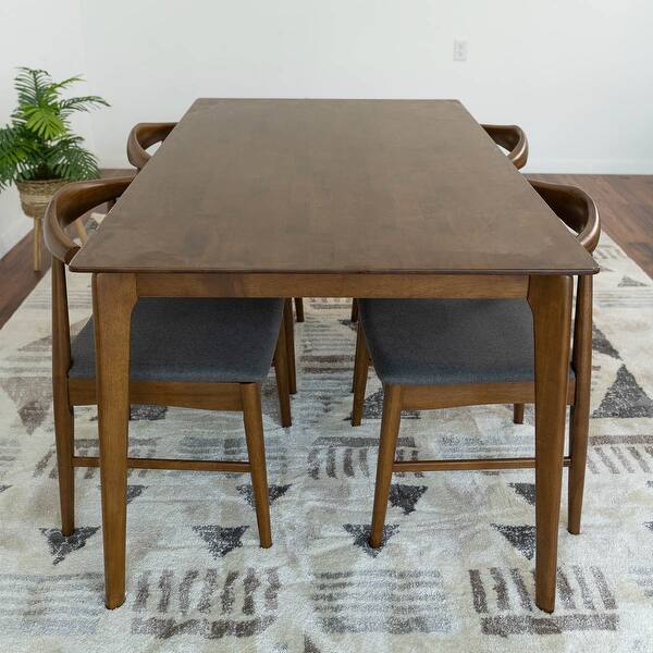 Savana Mid-Century Modern Solid Wood 59-inch Rectangular Dining Table ...
