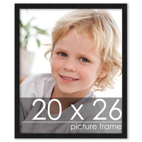 20x26 Contemporary Black Complete Wood Picture Frame with UV Acrylic ...