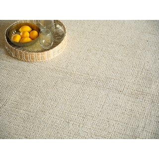 Elements Handmade Hand Tufted New Zealand Wool Beige/Ivory Area Rug ...