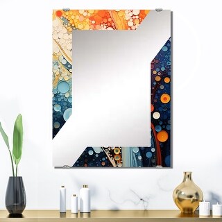 Designart "Colorful Ink River Microscopic Fantasia I" Abstract Shapes ...