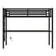 Metal Twin XL Size Loft Bed w/Power Outlet & LED Lighted,Space-Saving ...