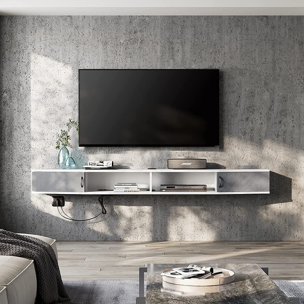 Modern floating entertainment center store