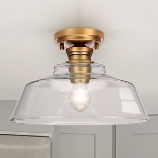 Luxury Transitional Ceiling Light, 8.5H x 14W, with Craftsman Style ...