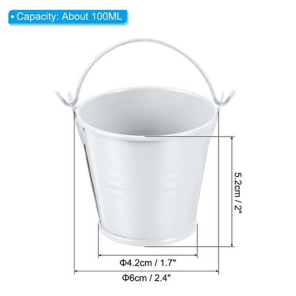 3Pcs 2"x2" Small Metal Bucket Colorful Mini Buckets with Handles - Bed ...
